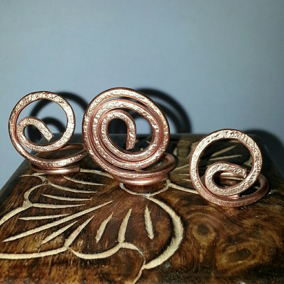 Handmade | Jewelry | 3 Handmade Copper Ring Bundle Cassandra Design ...